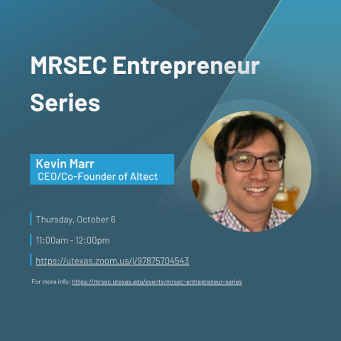MRSEC Entrepreneur Series | Center for Dynamics and Control of ...